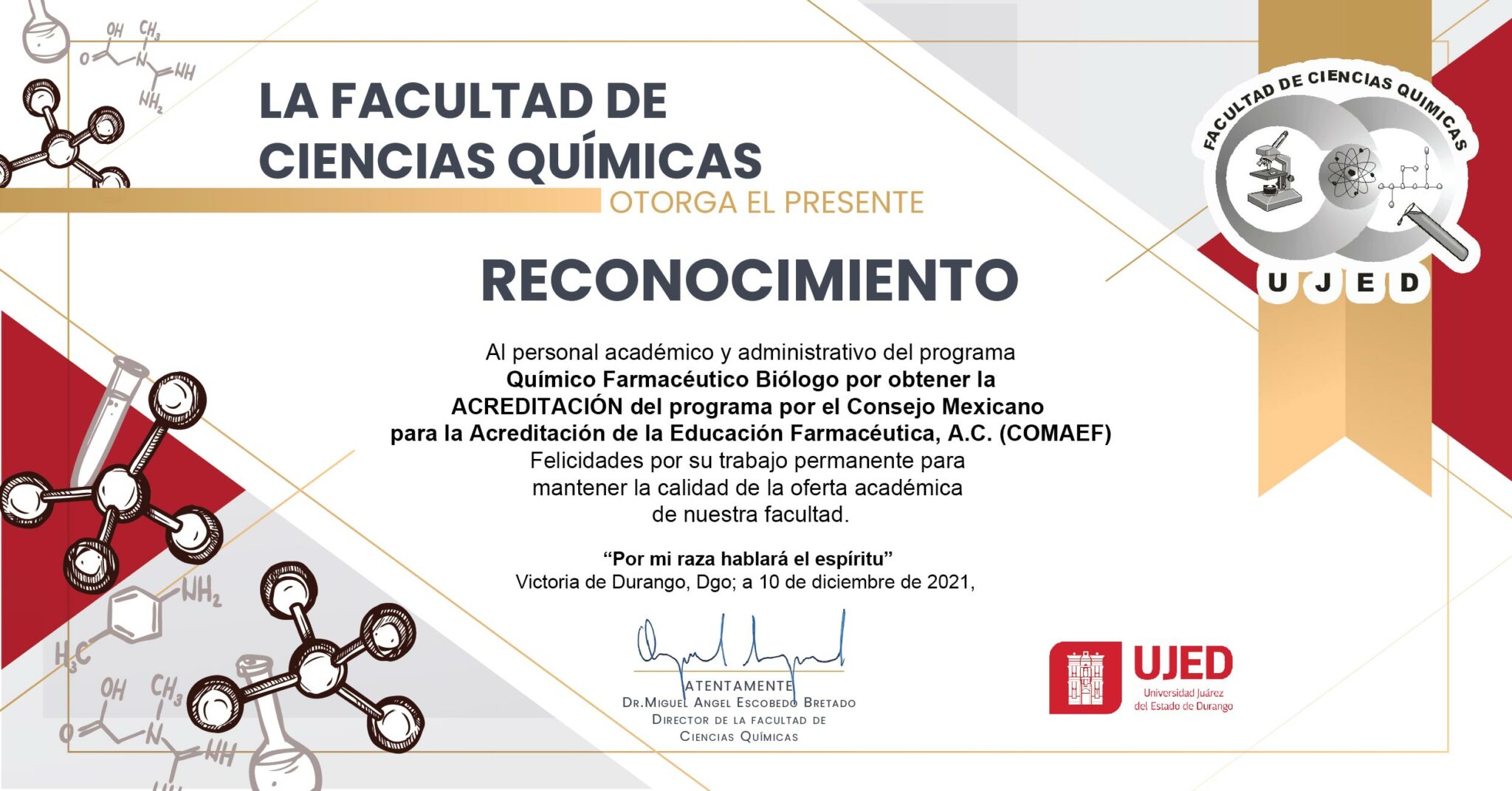 Acreditación qfb – Facultad de Ciencias Químicas UJED